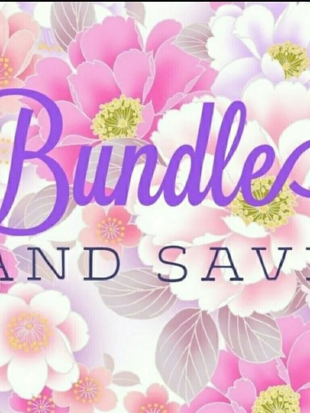 Other | Floral Bundle Graphic Print In Pink And Purple | Poshmark